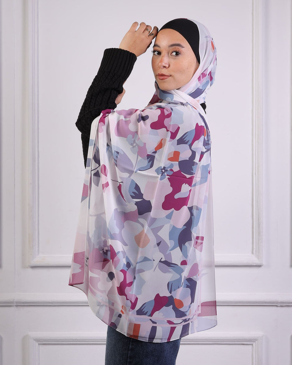 Printed Chiffon Scarves – Jasmin Store